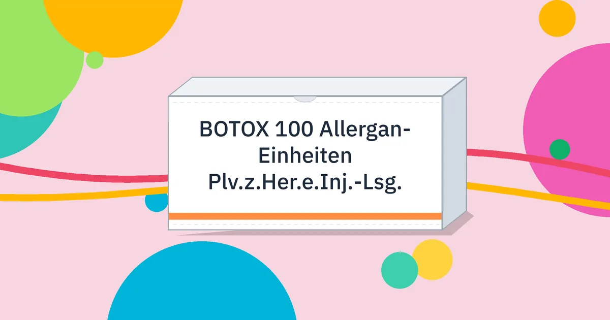 Symbolbild: Packung mit der Aufschrift BOTOX 100 Allergan-Einheiten Plv.z.Her.e.Inj.-Lsg. (PZN 01671038) – Verfügbarkeit und Bezug in Apotheken in Frankfurt am Main