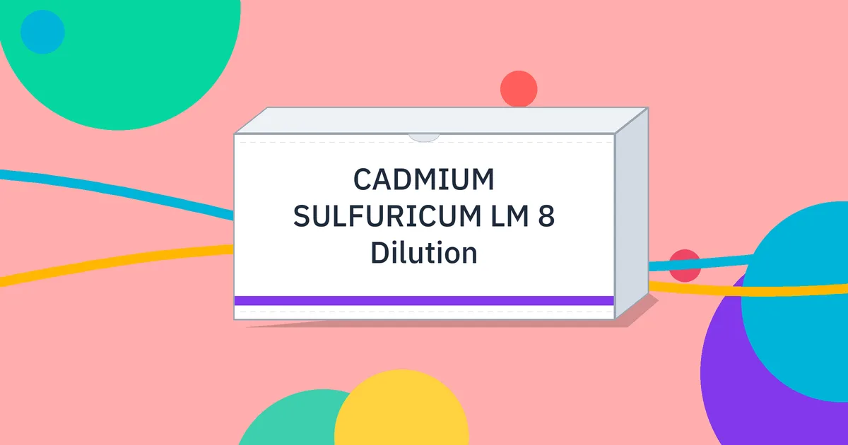 Symbolbild: Packung mit der Aufschrift CADMIUM SULFURICUM LM 8 Dilution (PZN 12798693) – Verfügbarkeit und Bezug in Apotheken in Frankfurt am Main