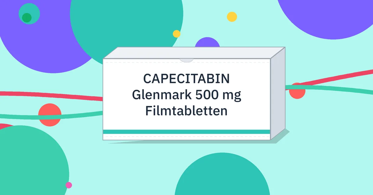 Symbolbild: Packung mit der Aufschrift CAPECITABIN Glenmark 500 mg Filmtabletten (PZN 17541148) – Verfügbarkeit und Bezug in Apotheken in Frankfurt am Main