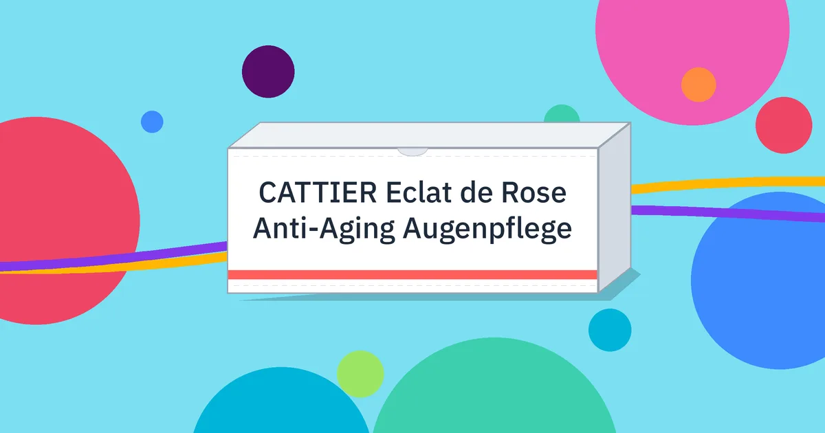 Symbolbild: Packung mit der Aufschrift CATTIER Eclat de Rose Anti-Aging Augenpflege (PZN 09223859) – Verfügbarkeit und Bezug in Apotheken in Frankfurt am Main