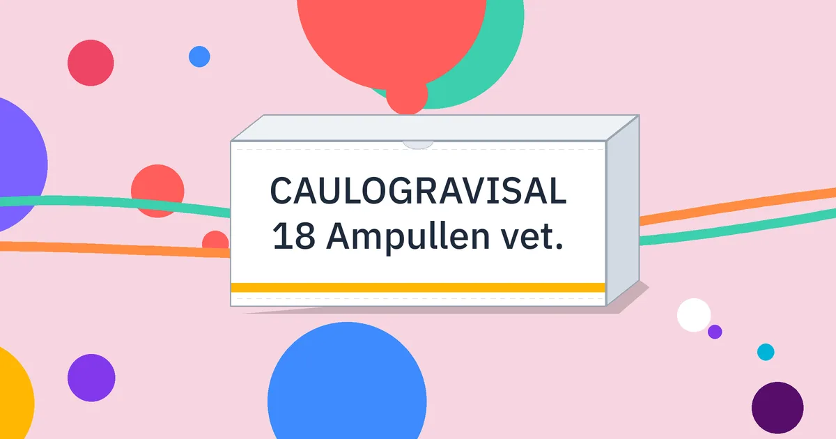 Symbolbild: Packung mit der Aufschrift CAULOGRAVISAL 18 Ampullen vet. (PZN 00792490) – Verfügbarkeit und Bezug in Apotheken in Frankfurt am Main