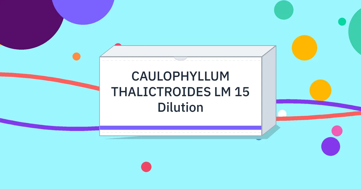 Symbolbild: Packung mit der Aufschrift CAULOPHYLLUM THALICTROIDES LM 15 Dilution (PZN 13434800) – Verfügbarkeit und Bezug in Apotheken in Frankfurt am Main