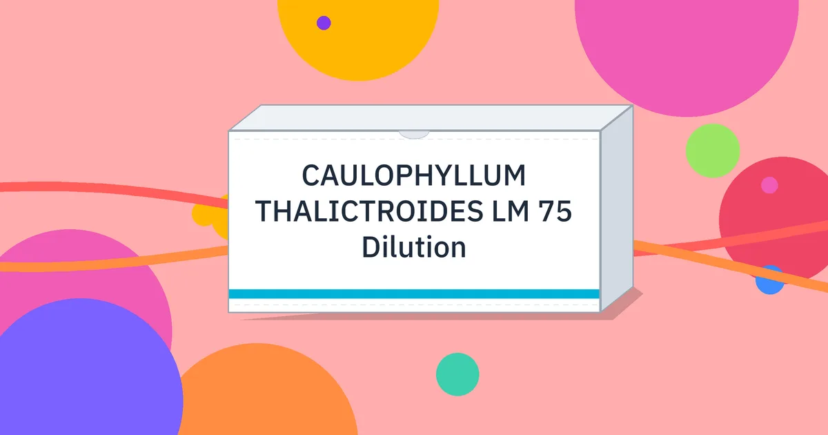 Symbolbild: Packung mit der Aufschrift CAULOPHYLLUM THALICTROIDES LM 75 Dilution (PZN 13435018) – Verfügbarkeit und Bezug in Apotheken in Frankfurt am Main