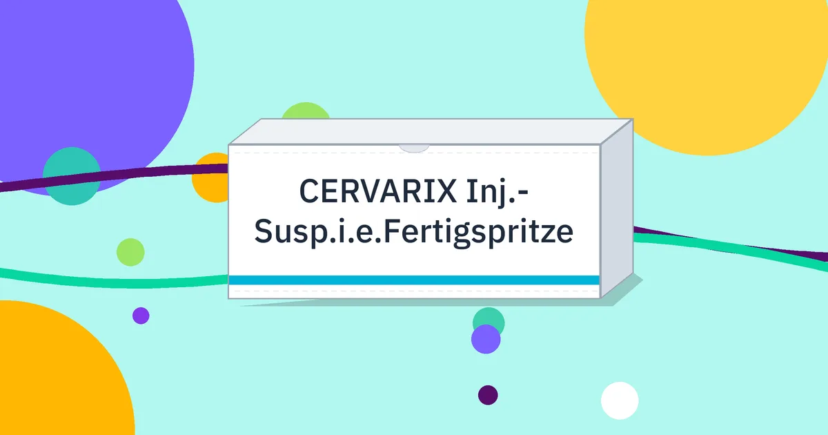 Symbolbild: Packung mit der Aufschrift CERVARIX Inj.-Susp.i.e.Fertigspritze (PZN 07713915) – Verfügbarkeit und Bezug in Apotheken in Frankfurt am Main