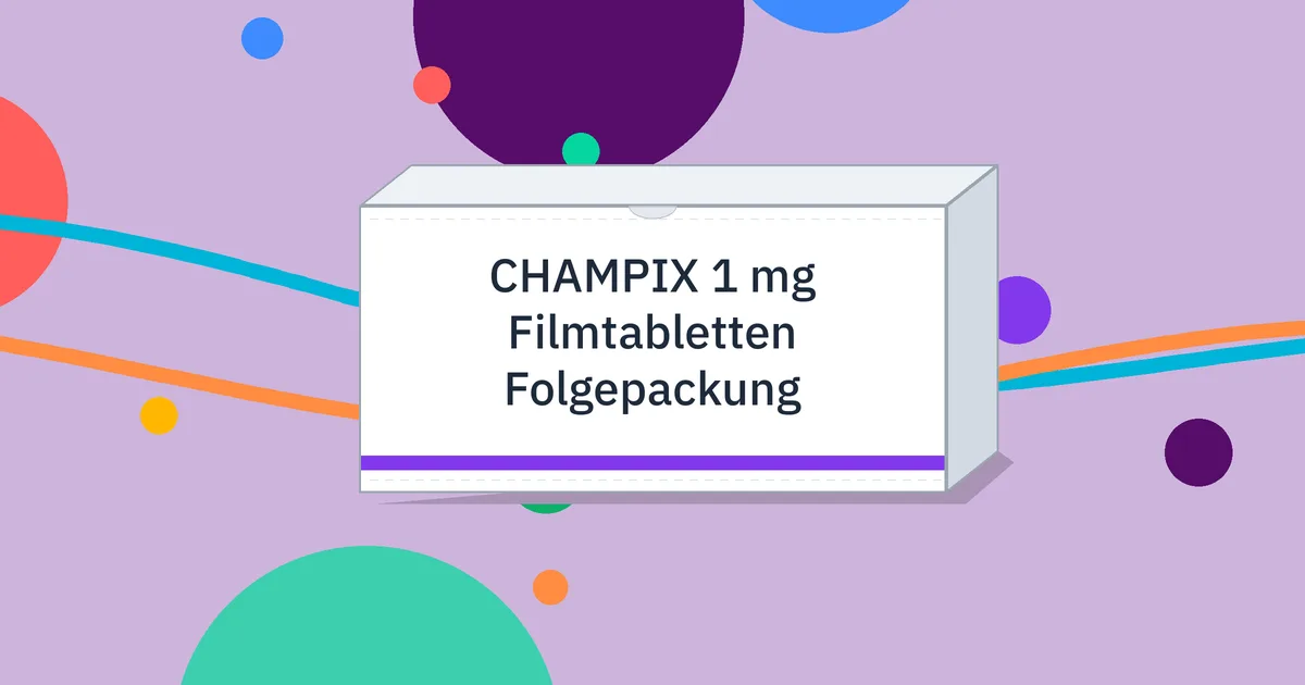 Symbolbild: Packung mit der Aufschrift CHAMPIX 1 mg Filmtabletten Folgepackung (PZN 19142346) – Verfügbarkeit und Bezug in Apotheken in Frankfurt am Main