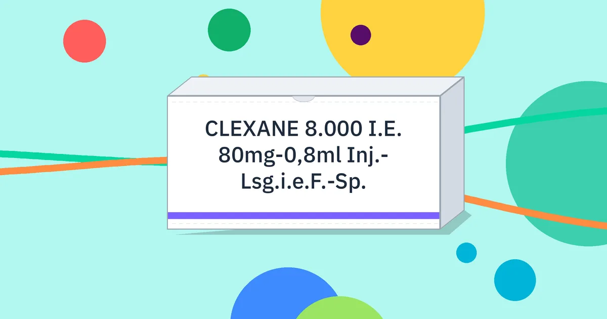 Symbolbild: Packung mit der Aufschrift CLEXANE 8.000 I.E. 80mg-0,8ml Inj.-Lsg.i.e.F.-Sp. (PZN 08754431) – Verfügbarkeit und Bezug in Apotheken in Frankfurt am Main