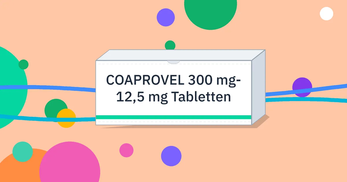 Symbolbild: Packung mit der Aufschrift COAPROVEL 300 mg-12,5 mg Tabletten (PZN 18332978) – Verfügbarkeit und Bezug in Apotheken in Frankfurt am Main