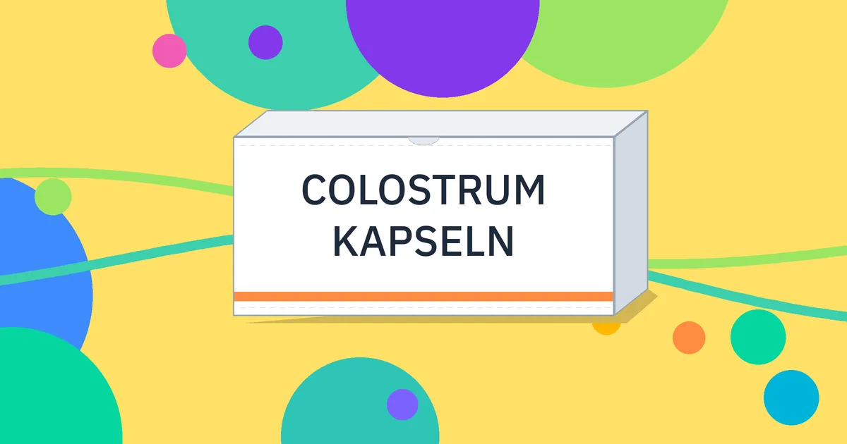 Symbolbild: Packung mit der Aufschrift COLOSTRUM KAPSELN (PZN 09899462) – Verfügbarkeit und Bezug in Apotheken in Frankfurt am Main