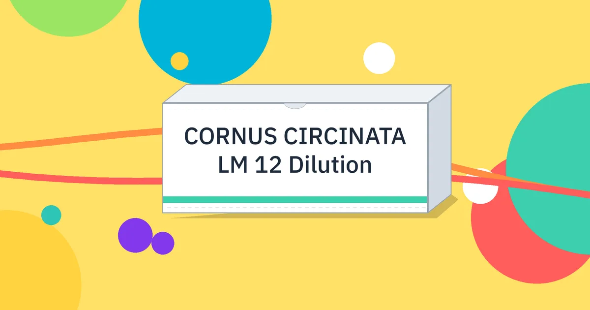 Symbolbild: Packung mit der Aufschrift CORNUS CIRCINATA LM 12 Dilution (PZN 13452169) – Verfügbarkeit und Bezug in Apotheken in Frankfurt am Main