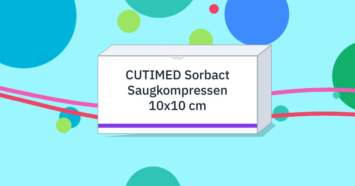 Symbolbild: Packung mit der Aufschrift CUTIMED Sorbact Saugkompressen 10x10 cm (PZN 13972101) – Verfügbarkeit und Bezug in Apotheken in Frankfurt am Main