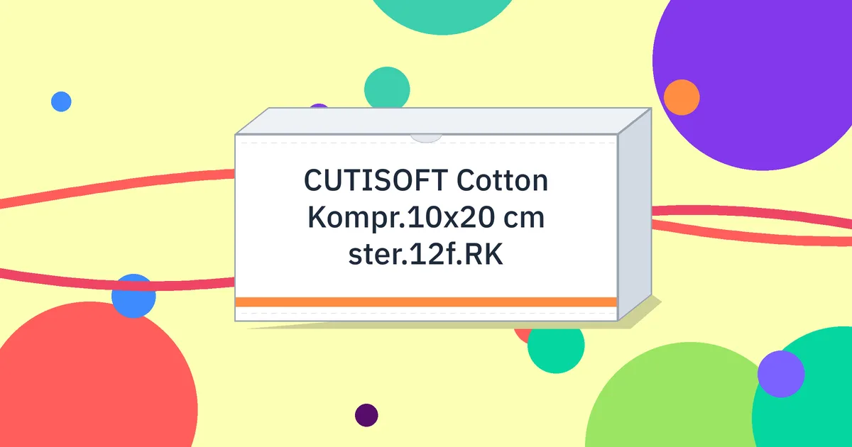 Symbolbild: Packung mit der Aufschrift CUTISOFT Cotton Kompr.10x20 cm ster.12f.RK (PZN 03897982) – Verfügbarkeit und Bezug in Apotheken in Frankfurt am Main