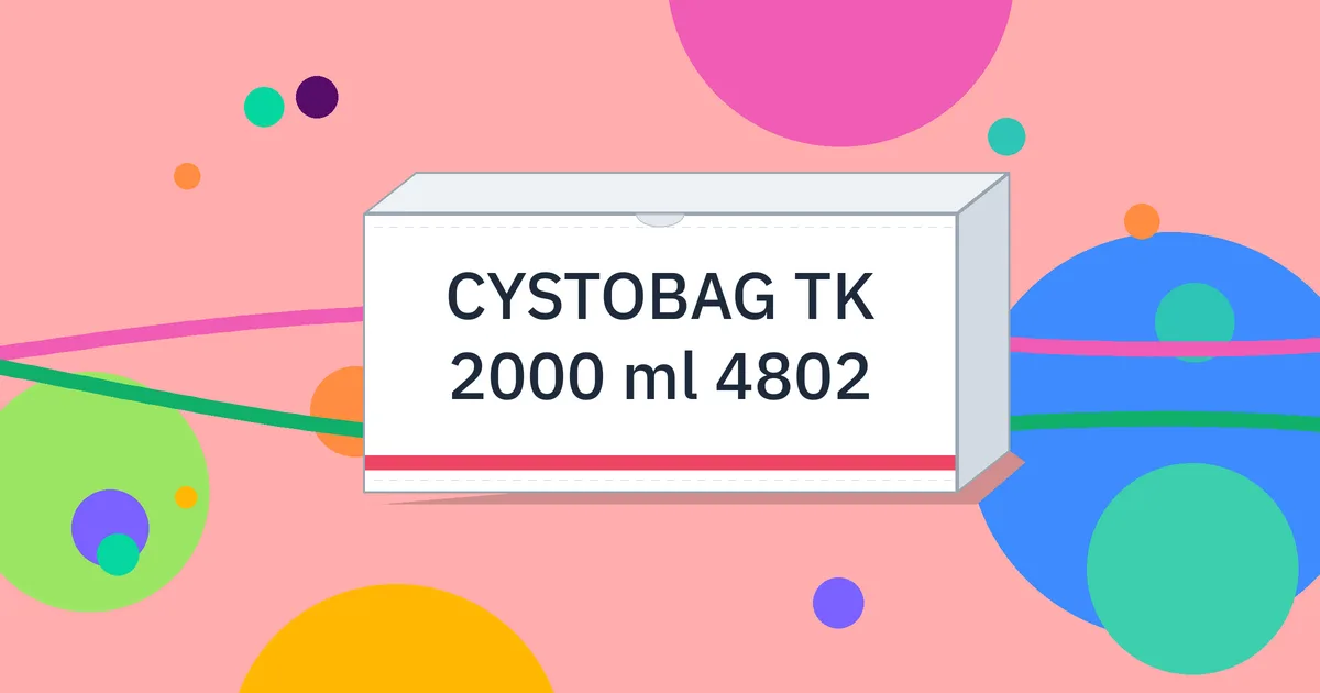 Symbolbild: Packung mit der Aufschrift CYSTOBAG TK 2000 ml 4802 (PZN 00051871) – Verfügbarkeit und Bezug in Apotheken in Frankfurt am Main