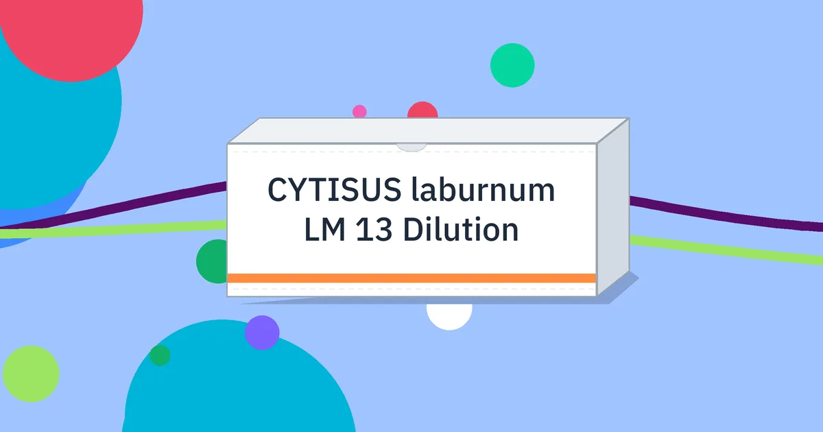 Symbolbild: Packung mit der Aufschrift CYTISUS laburnum LM 13 Dilution (PZN 13460513) – Verfügbarkeit und Bezug in Apotheken in Frankfurt am Main