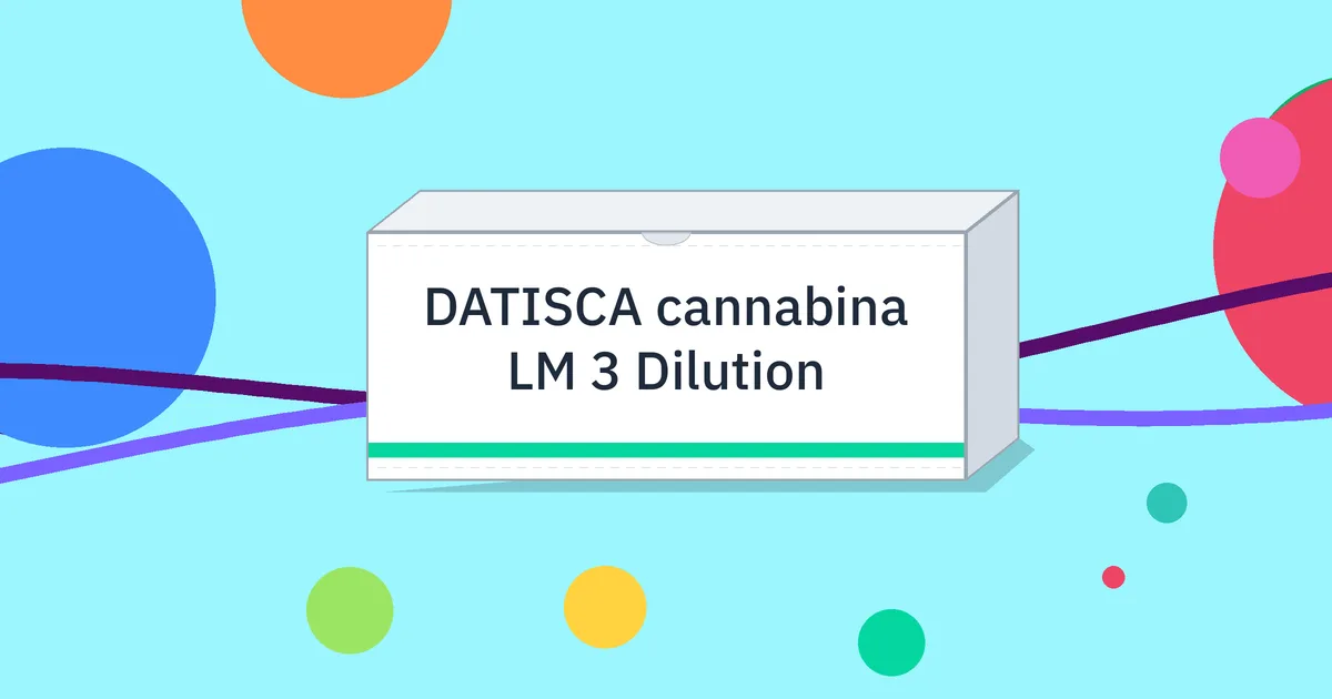 Symbolbild: Packung mit der Aufschrift DATISCA cannabina LM 3 Dilution (PZN 13461808) – Verfügbarkeit und Bezug in Apotheken in Frankfurt am Main