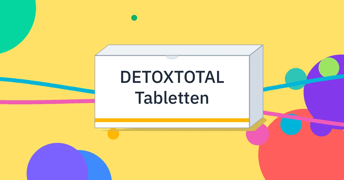 Symbolbild: Packung mit der Aufschrift DETOXTOTAL Tabletten (PZN 17975645) – Verfügbarkeit und Bezug in Apotheken in Frankfurt am Main
