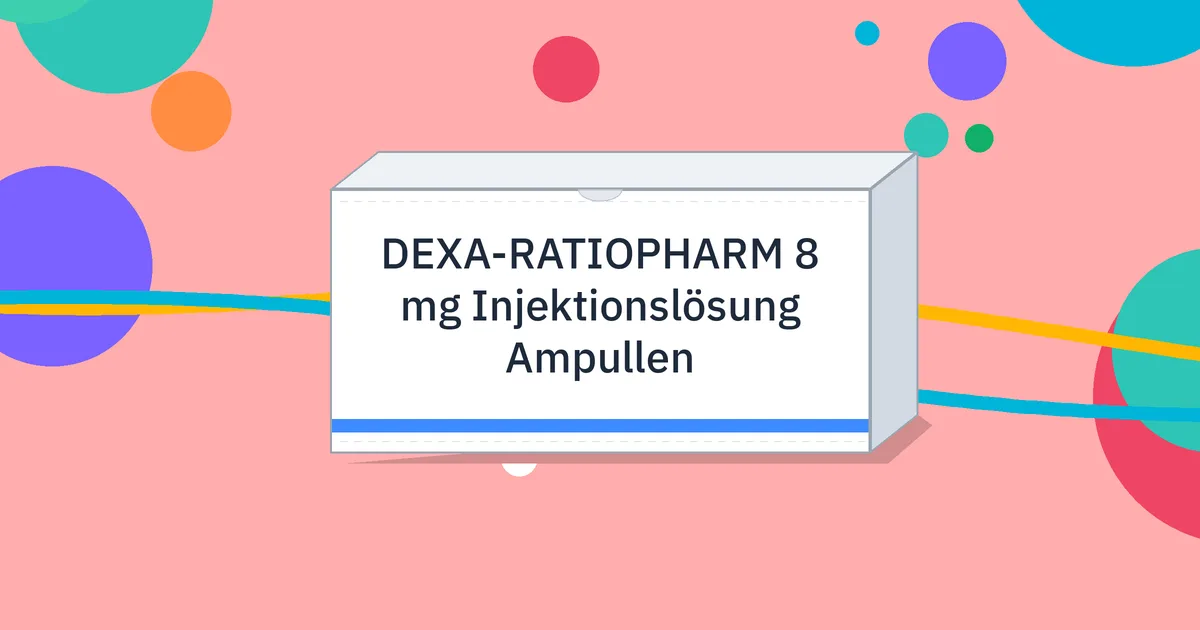 Symbolbild: Packung mit der Aufschrift DEXA-RATIOPHARM 8 mg Injektionslösung Ampullen (PZN 04805338) – Verfügbarkeit und Bezug in Apotheken in Frankfurt am Main