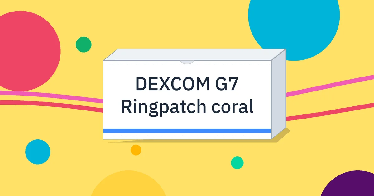 Symbolbild: Packung mit der Aufschrift DEXCOM G7 Ringpatch coral (PZN 19865903) – Verfügbarkeit und Bezug in Apotheken in Frankfurt am Main