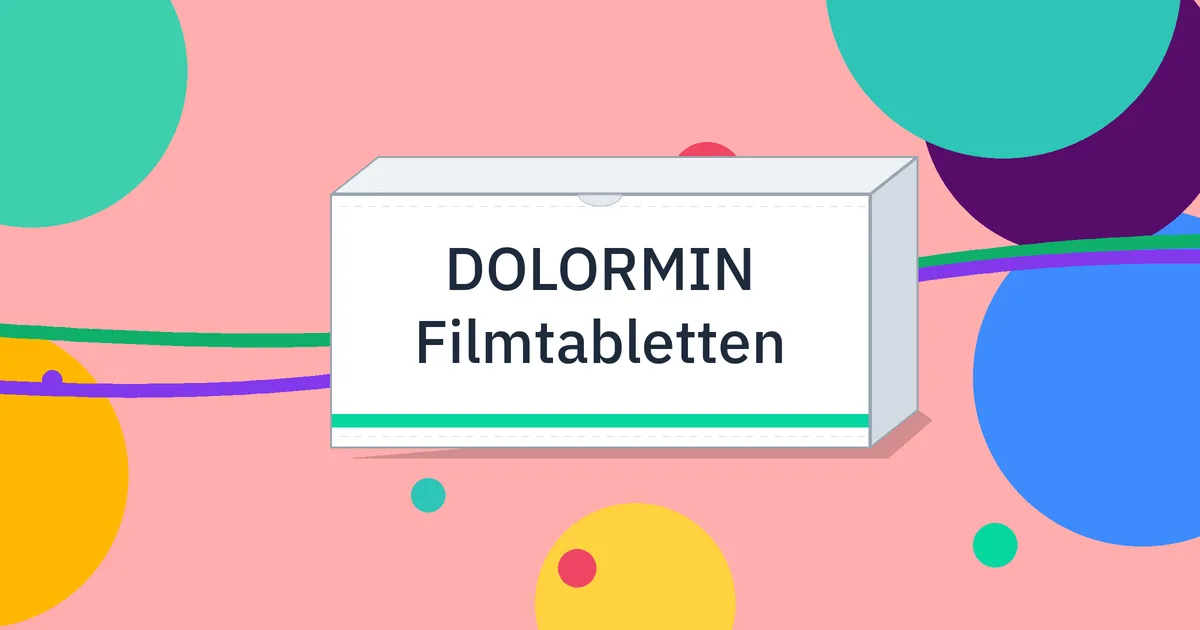 Symbolbild: Packung mit der Aufschrift DOLORMIN Filmtabletten (PZN 04590228) – Verfügbarkeit und Bezug in Apotheken in Frankfurt am Main