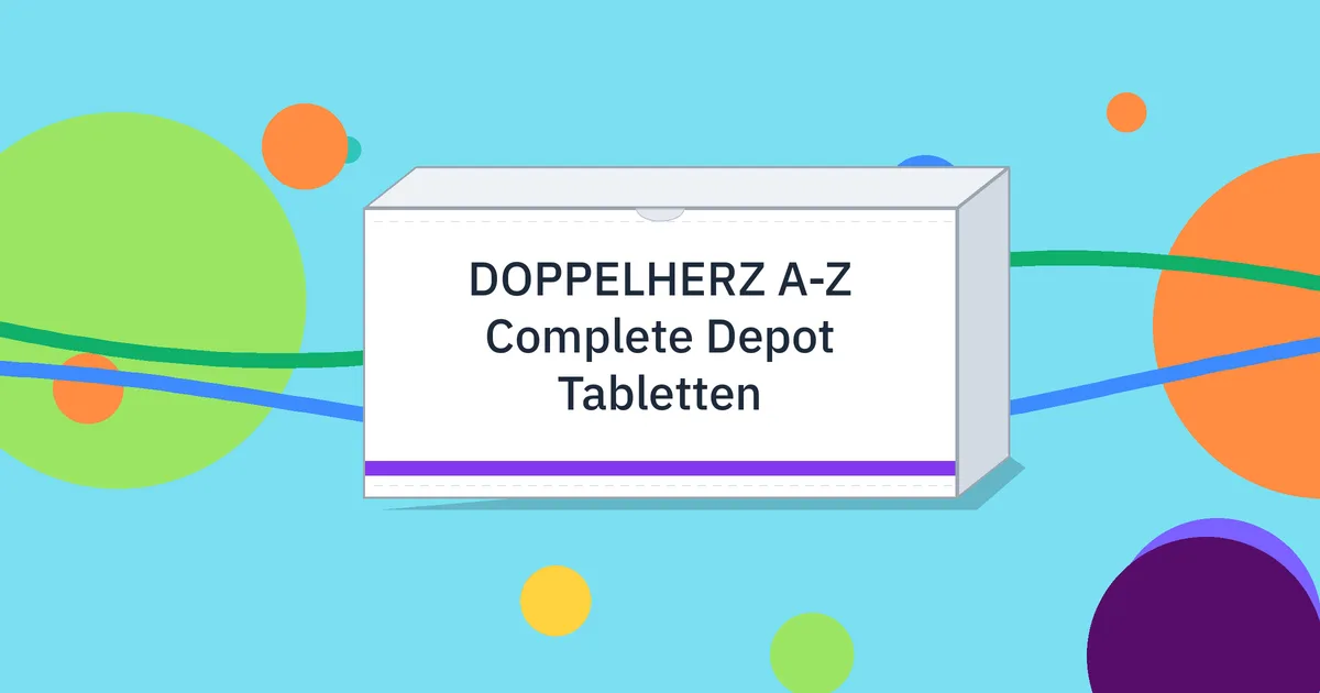 Symbolbild: Packung mit der Aufschrift DOPPELHERZ A-Z Complete Depot Tabletten (PZN 16732219) – Verfügbarkeit und Bezug in Apotheken in Frankfurt am Main