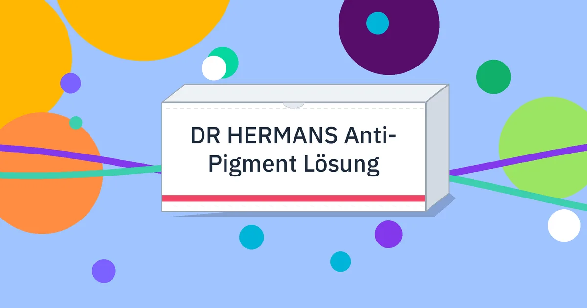 Symbolbild: Packung mit der Aufschrift DR HERMANS Anti-Pigment Lösung (PZN 18241081) – Verfügbarkeit und Bezug in Apotheken in Frankfurt am Main