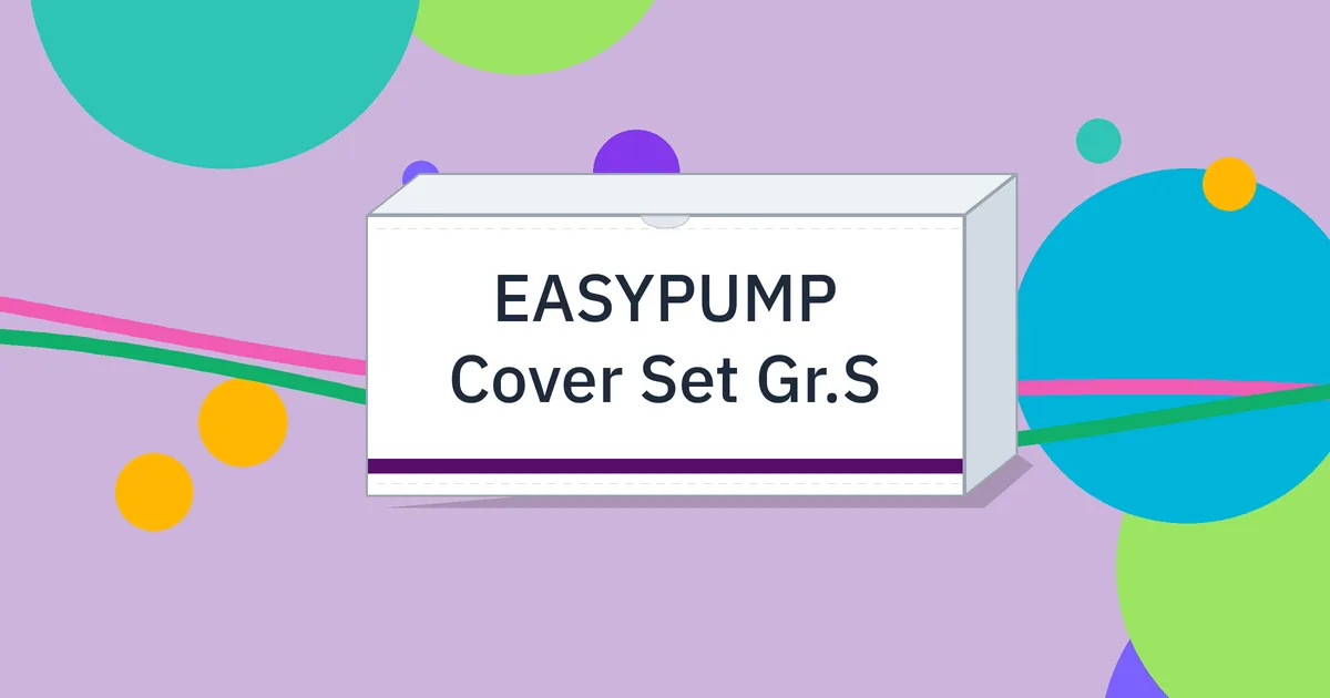 Symbolbild: Packung mit der Aufschrift EASYPUMP Cover Set Gr.S (PZN 11027545) – Verfügbarkeit und Bezug in Apotheken in Frankfurt am Main