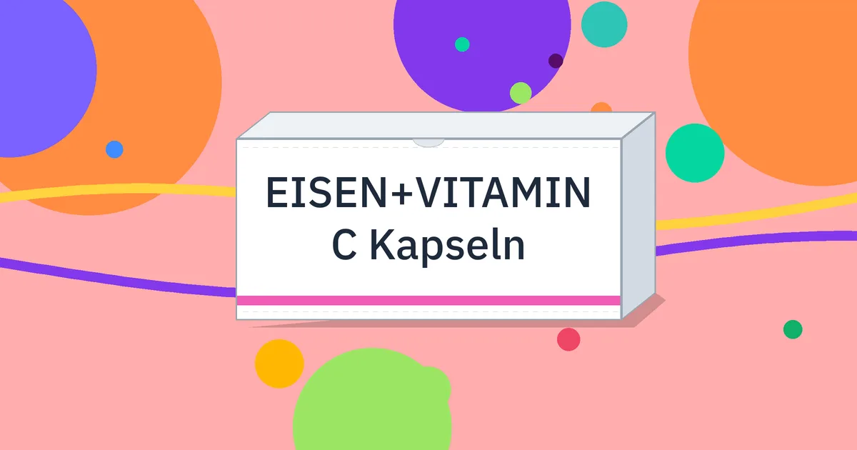 Symbolbild: Packung mit der Aufschrift EISEN+VITAMIN C Kapseln (PZN 19381246) – Verfügbarkeit und Bezug in Apotheken in Frankfurt am Main