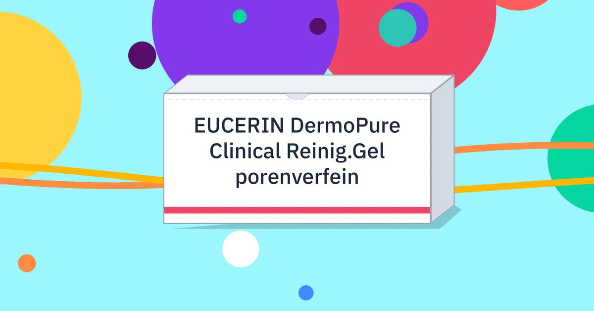 Symbolbild: Packung mit der Aufschrift EUCERIN DermoPure Clinical Reinig.Gel porenverfein (PZN 19729844) – Verfügbarkeit und Bezug in Apotheken in Frankfurt am Main