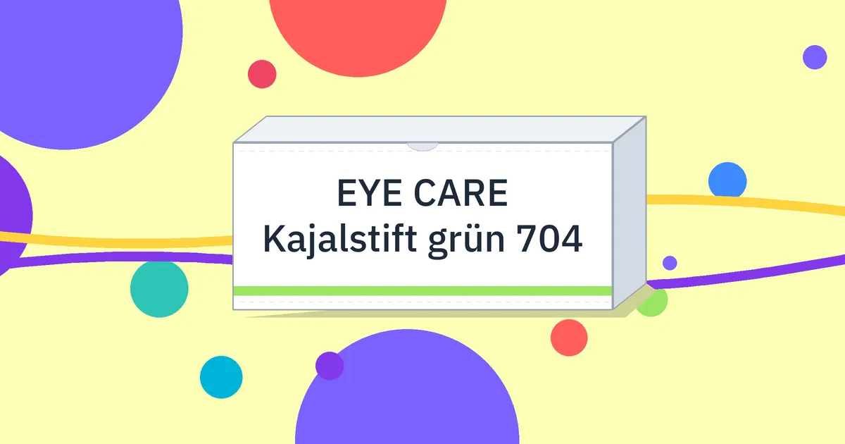 Symbolbild: Packung mit der Aufschrift EYE CARE Kajalstift grün 704 (PZN 07658435) – Verfügbarkeit und Bezug in Apotheken in Frankfurt am Main