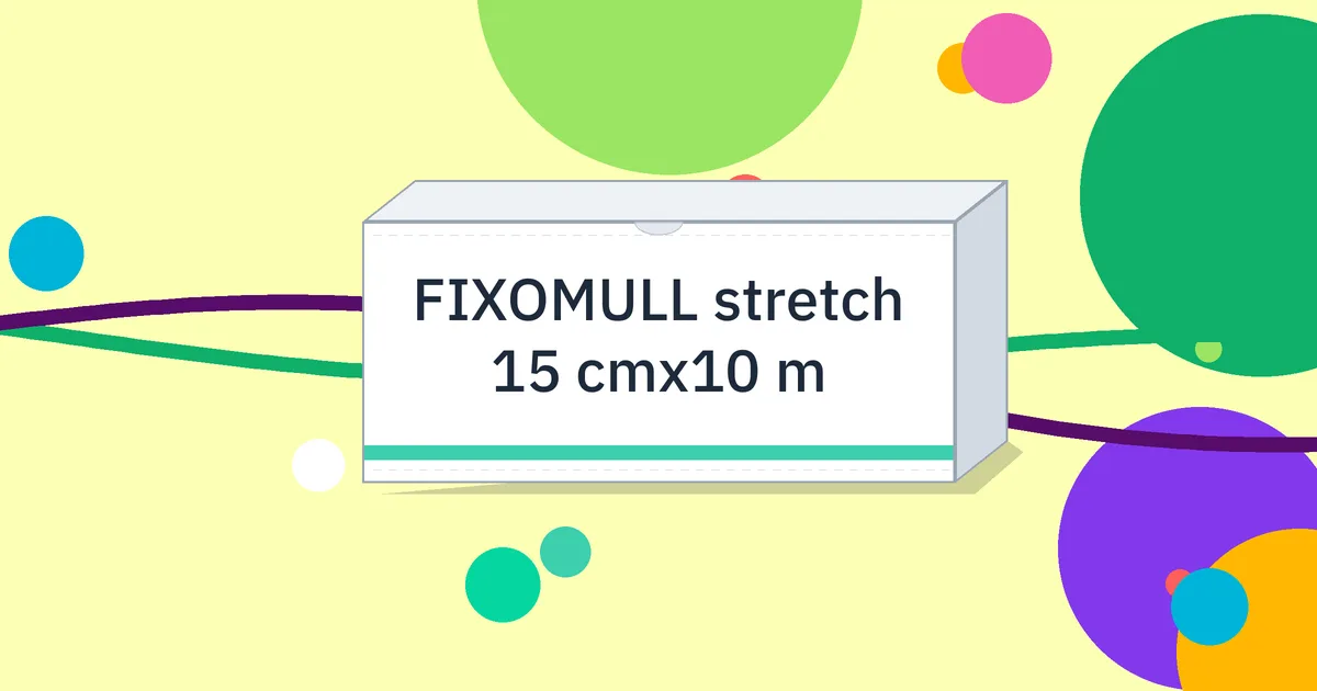 Symbolbild: Packung mit der Aufschrift FIXOMULL stretch 15 cmx10 m (PZN 18444536) – Verfügbarkeit und Bezug in Apotheken in Frankfurt am Main
