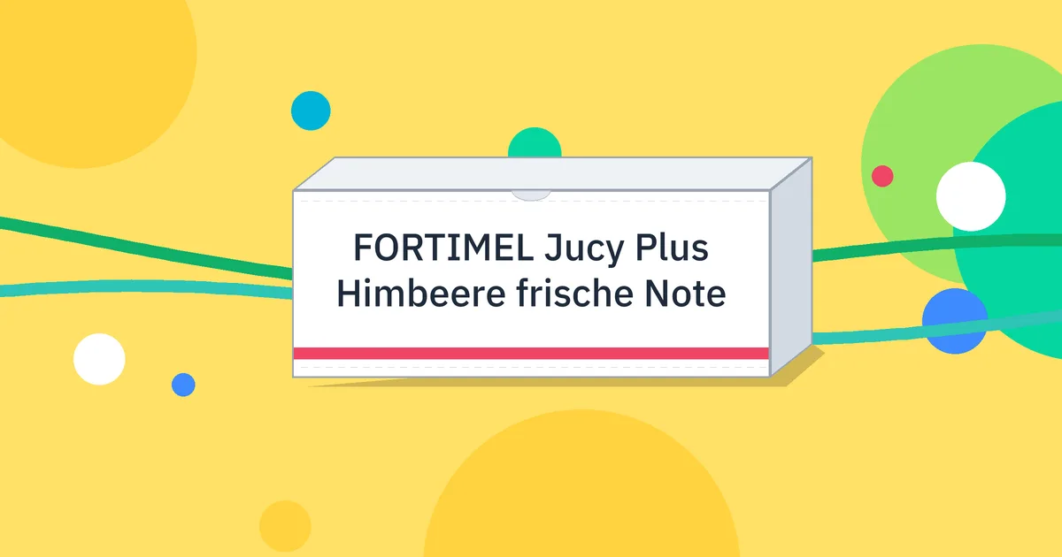 Symbolbild: Packung mit der Aufschrift FORTIMEL Jucy Plus Himbeere frische Note (PZN 18827272) – Verfügbarkeit und Bezug in Apotheken in Frankfurt am Main