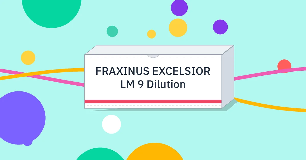 Symbolbild: Packung mit der Aufschrift FRAXINUS EXCELSIOR LM 9 Dilution (PZN 13491985) – Verfügbarkeit und Bezug in Apotheken in Frankfurt am Main