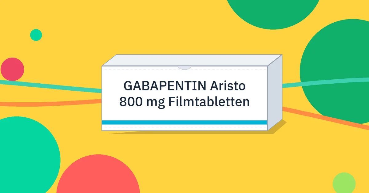 Symbolbild: Packung mit der Aufschrift GABAPENTIN Aristo 800 mg Filmtabletten (PZN 10061178) – Verfügbarkeit und Bezug in Apotheken in Frankfurt am Main