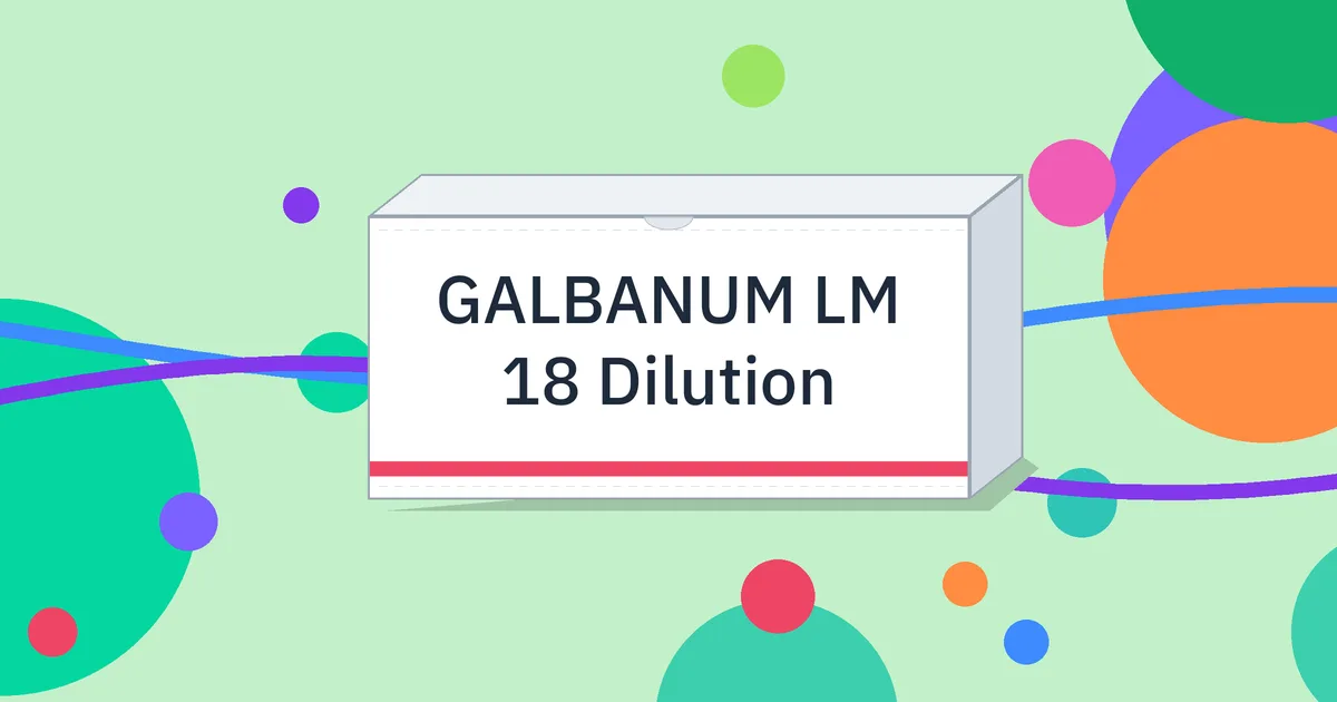 Symbolbild: Packung mit der Aufschrift GALBANUM LM 18 Dilution (PZN 13495351) – Verfügbarkeit und Bezug in Apotheken in Frankfurt am Main