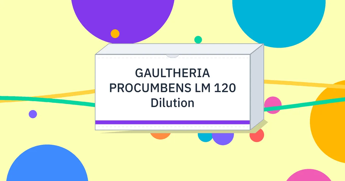 Symbolbild: Packung mit der Aufschrift GAULTHERIA PROCUMBENS LM 120 Dilution (PZN 13499283) – Verfügbarkeit und Bezug in Apotheken in Frankfurt am Main
