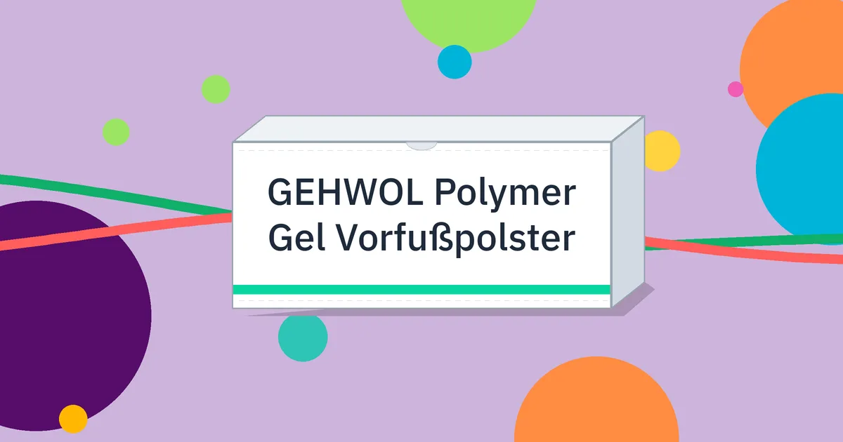 Symbolbild: Packung mit der Aufschrift GEHWOL Polymer Gel Vorfußpolster (PZN 01445448) – Verfügbarkeit und Bezug in Apotheken in Frankfurt am Main