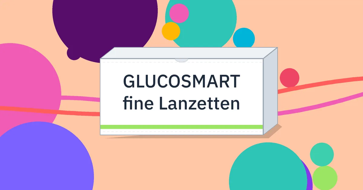 Symbolbild: Packung mit der Aufschrift GLUCOSMART fine Lanzetten (PZN 05496520) – Verfügbarkeit und Bezug in Apotheken in Frankfurt am Main