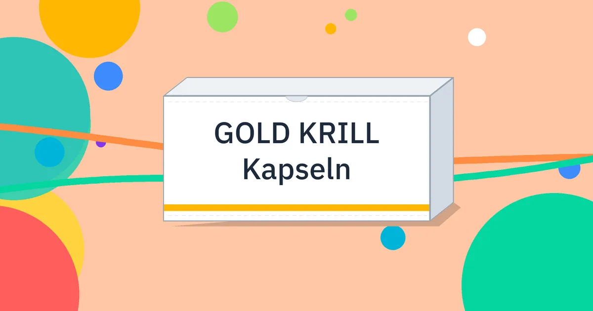 Symbolbild: Packung mit der Aufschrift GOLD KRILL Kapseln (PZN 01325431) – Verfügbarkeit und Bezug in Apotheken in Frankfurt am Main