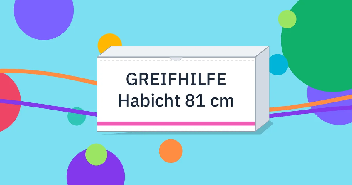 Symbolbild: Packung mit der Aufschrift GREIFHILFE Habicht 81 cm (PZN 18840924) – Verfügbarkeit und Bezug in Apotheken in Frankfurt am Main