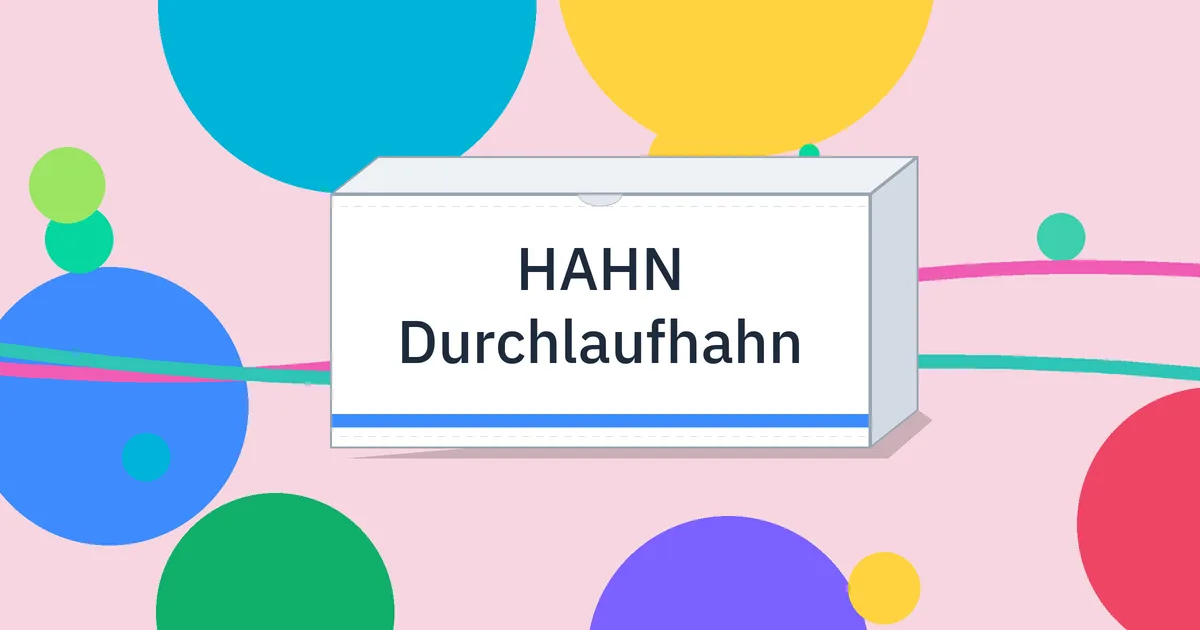 Symbolbild: Packung mit der Aufschrift HAHN Durchlaufhahn (PZN 02008365) – Verfügbarkeit und Bezug in Apotheken in Frankfurt am Main