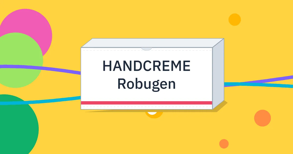 Symbolbild: Packung mit der Aufschrift HANDCREME Robugen (PZN 07217903) – Verfügbarkeit und Bezug in Apotheken in Frankfurt am Main