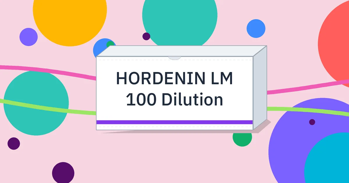 Symbolbild: Packung mit der Aufschrift HORDENIN LM 100 Dilution (PZN 13555679) – Verfügbarkeit und Bezug in Apotheken in Frankfurt am Main