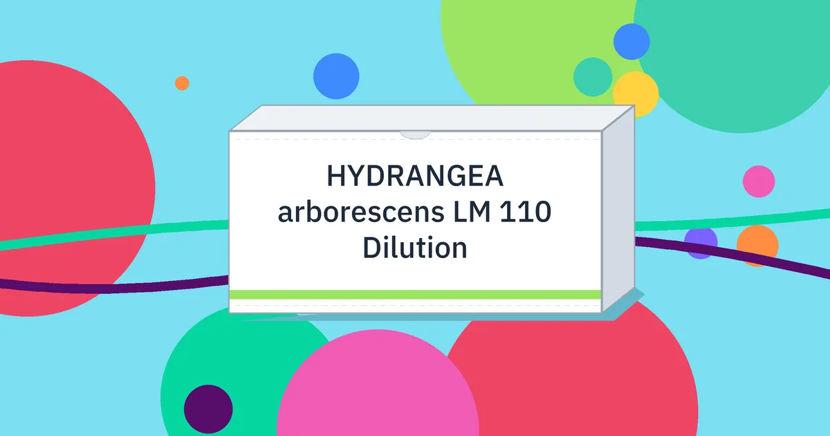 Symbolbild: Packung mit der Aufschrift HYDRANGEA arborescens LM 110 Dilution (PZN 13556615) – Verfügbarkeit und Bezug in Apotheken in Frankfurt am Main