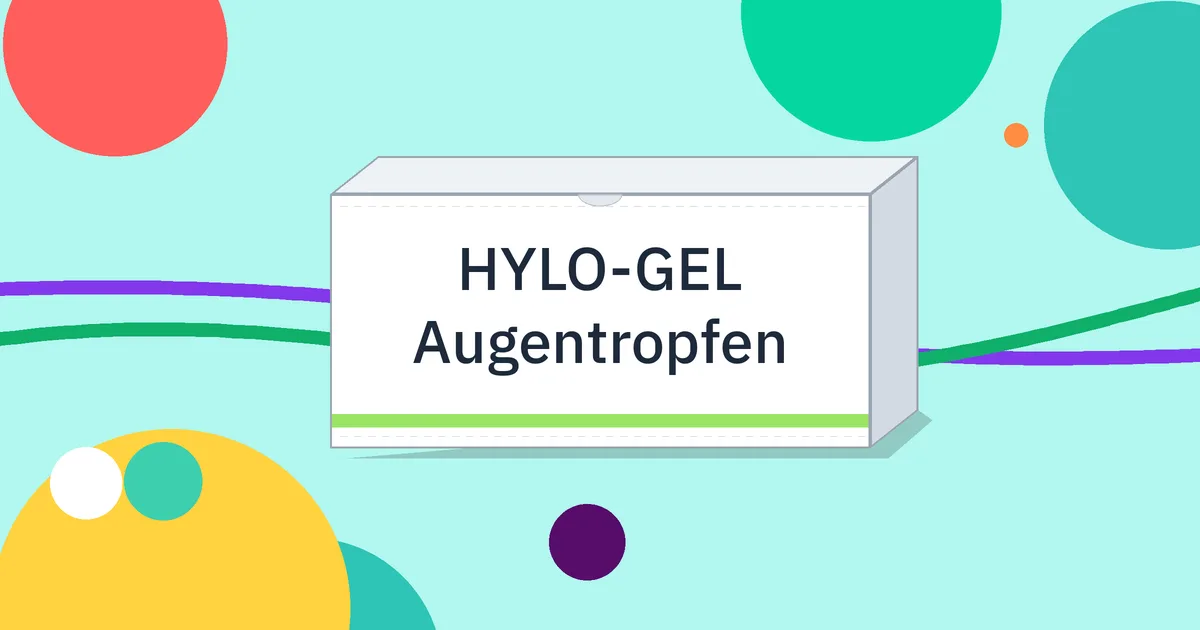 Symbolbild: Packung mit der Aufschrift HYLO-GEL Augentropfen (PZN 11661331) – Verfügbarkeit und Bezug in Apotheken in Frankfurt am Main
