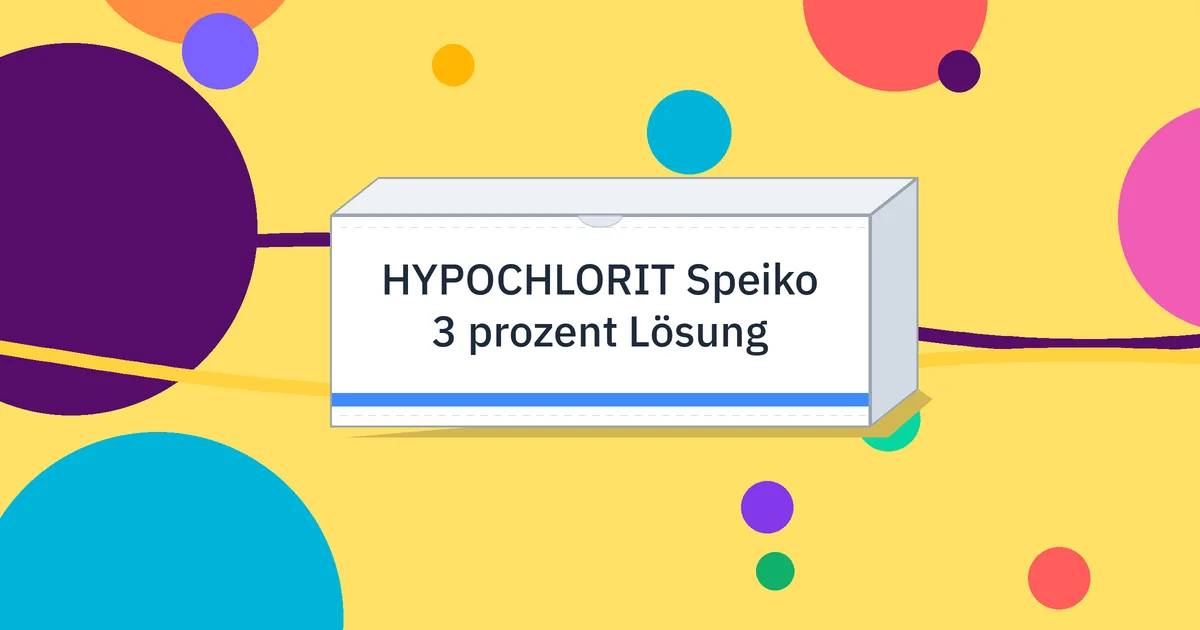 Symbolbild: Packung mit der Aufschrift HYPOCHLORIT Speiko 3 prozent Lösung (PZN 11135588) – Verfügbarkeit und Bezug in Apotheken in Frankfurt am Main