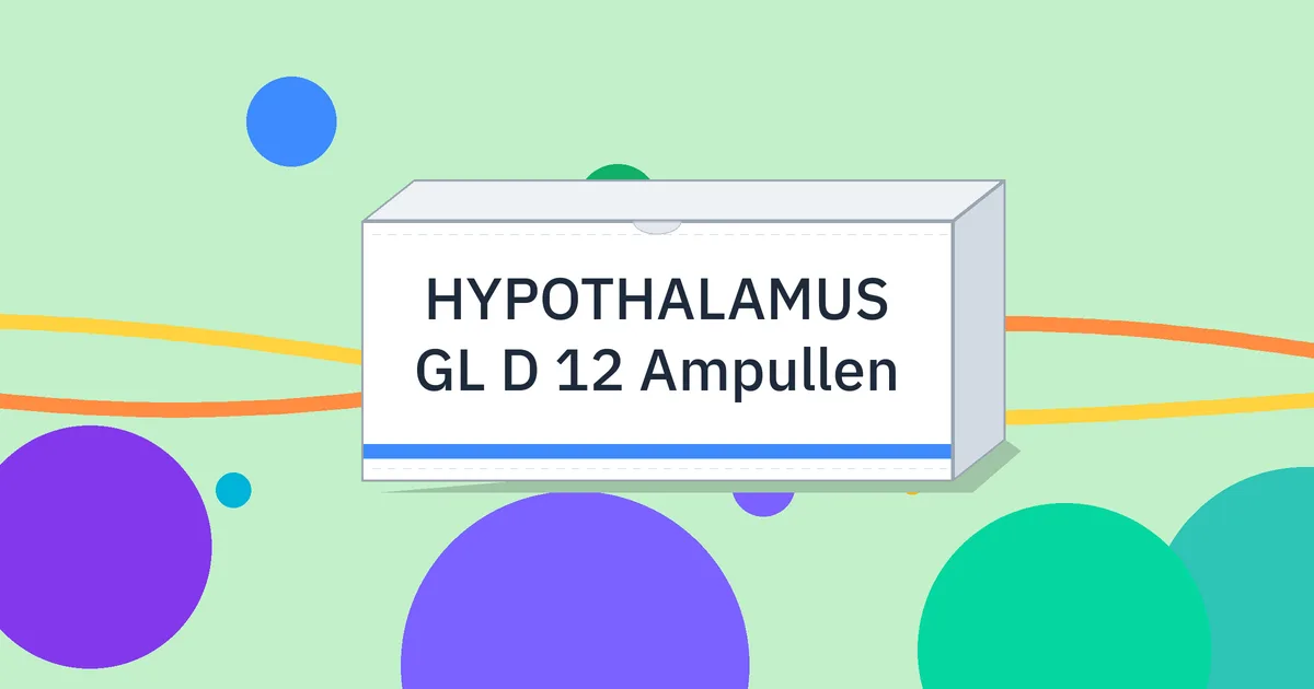 Symbolbild: Packung mit der Aufschrift HYPOTHALAMUS GL D 12 Ampullen (PZN 03356418) – Verfügbarkeit und Bezug in Apotheken in Frankfurt am Main
