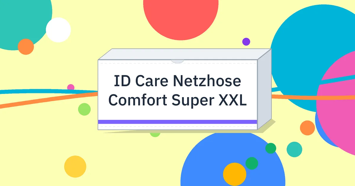 Symbolbild: Packung mit der Aufschrift ID Care Netzhose Comfort Super XXL (PZN 16162414) – Verfügbarkeit und Bezug in Apotheken in Frankfurt am Main