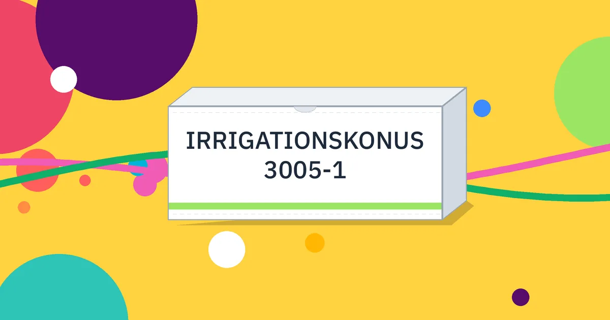 Symbolbild: Packung mit der Aufschrift IRRIGATIONSKONUS 3005-1 (PZN 09755160) – Verfügbarkeit und Bezug in Apotheken in Frankfurt am Main