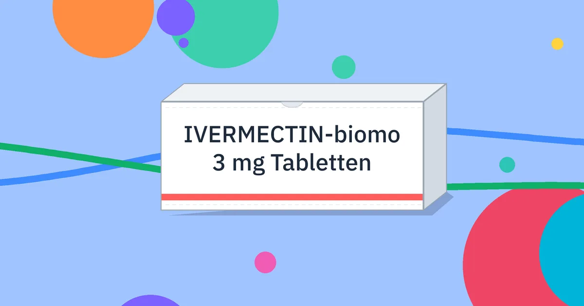 Symbolbild: Packung mit der Aufschrift IVERMECTIN-biomo 3 mg Tabletten (PZN 13868591) – Verfügbarkeit und Bezug in Apotheken in Frankfurt am Main