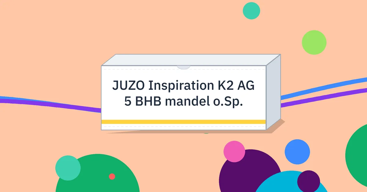 Symbolbild: Packung mit der Aufschrift JUZO Inspiration K2 AG 5 BHB mandel o.Sp. (PZN 14833672) – Verfügbarkeit und Bezug in Apotheken in Frankfurt am Main