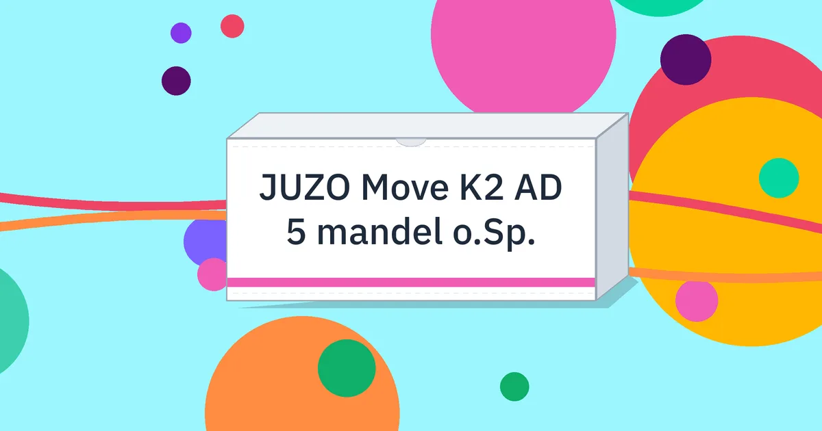 Symbolbild: Packung mit der Aufschrift JUZO Move K2 AD 5 mandel o.Sp. (PZN 16342168) – Verfügbarkeit und Bezug in Apotheken in Frankfurt am Main